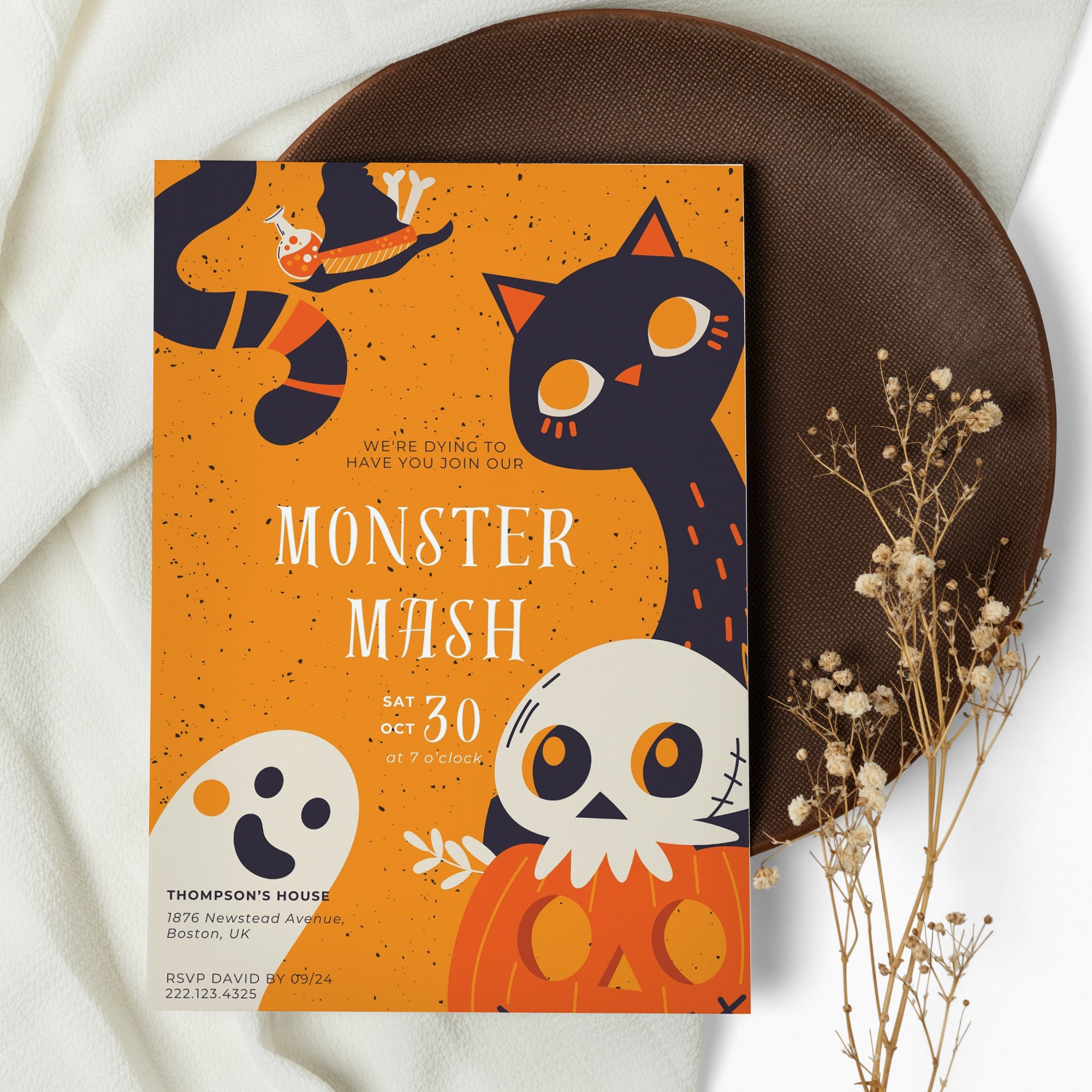 Spooktacular Halloween Party Invitation Template Printable Customizable ...