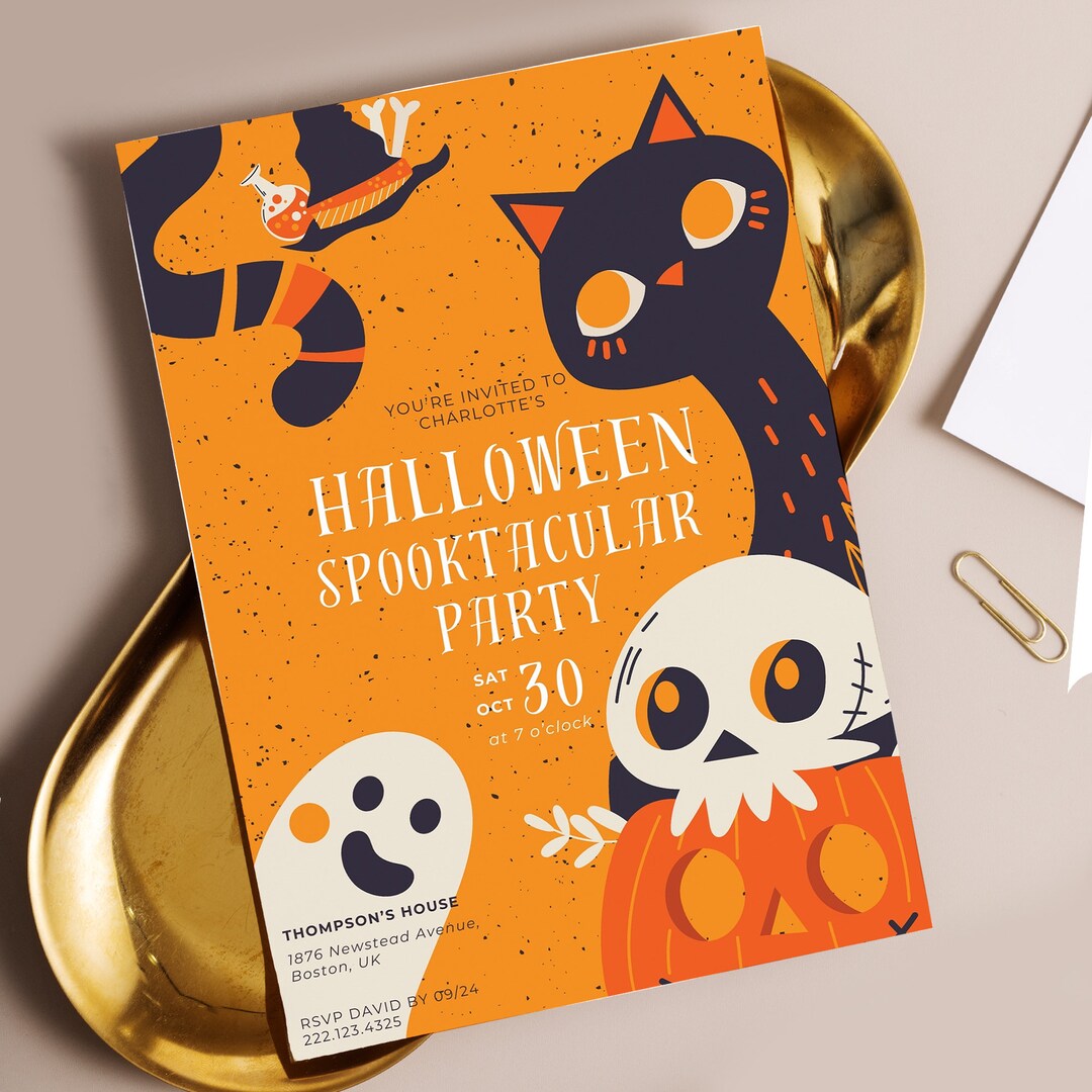 Spooktacular Halloween Party Invitation Template Printable Customizable ...