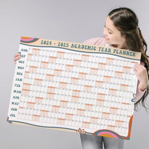 Printable Academic Teacher Wall Planner Academic Wall Calendar PDF ...