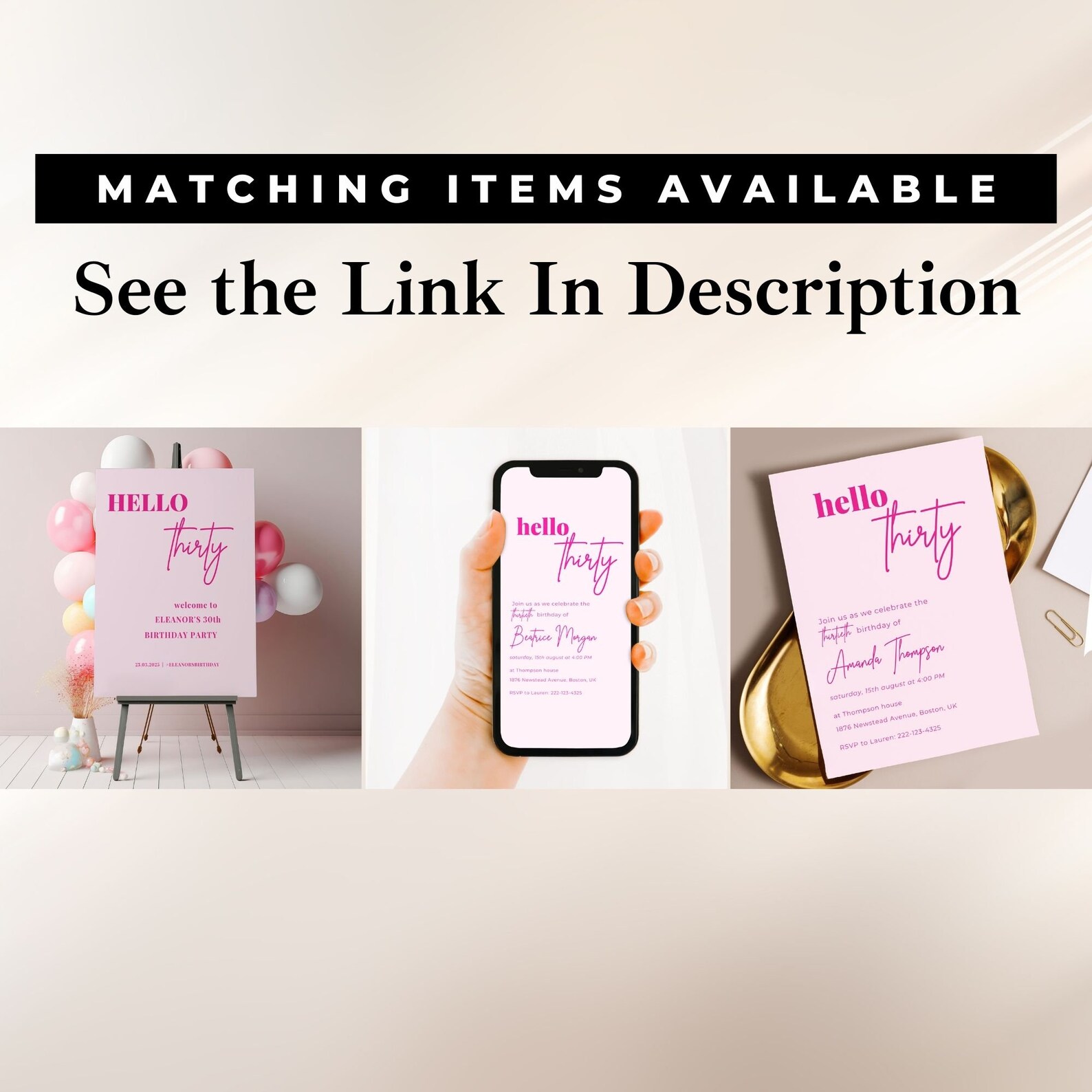 Digital Neon Pink 30th Birthday Party Welcome Sign Template Editable ...