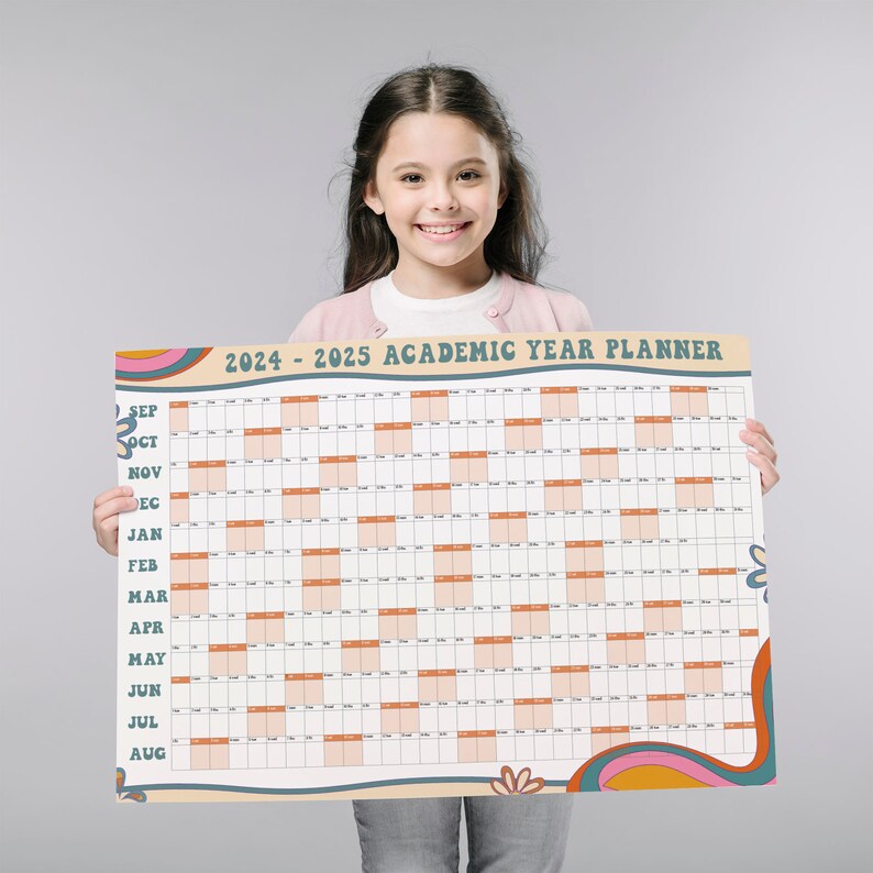 Printable Academic Teacher Wall Planner Academic Wall Calendar PDF ...