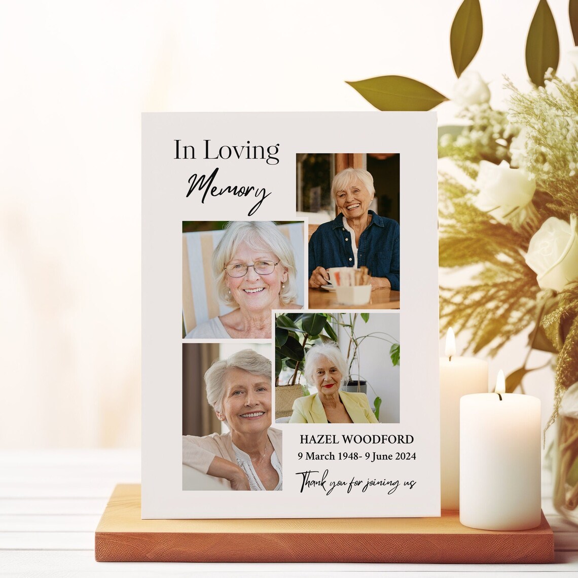 Editable Custom Funeral Welcome Sign Template in Loving Memory Funeral ...