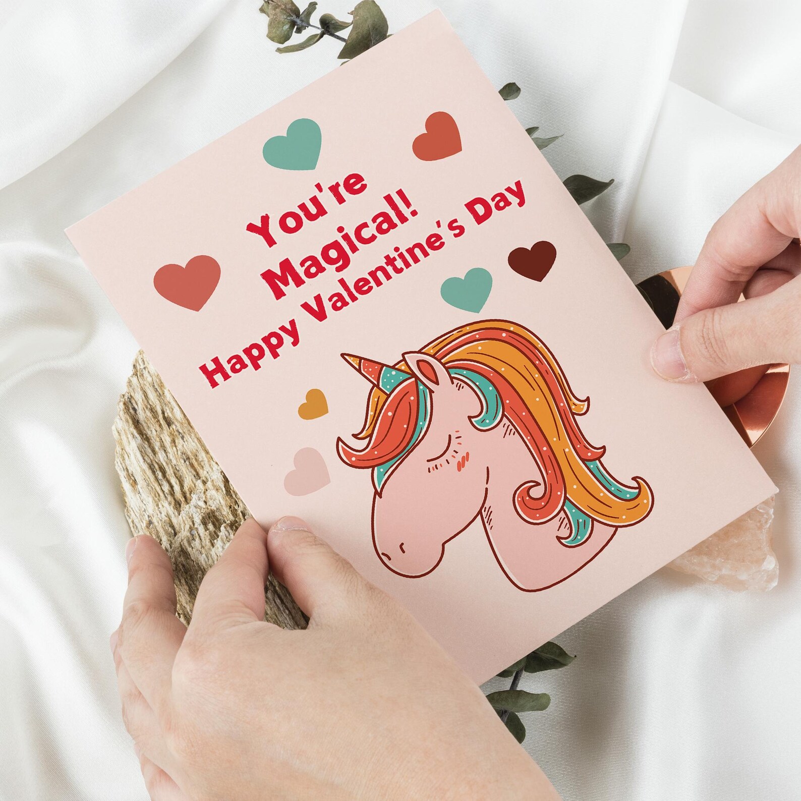 PRINTABLE Girls Valentines Cards Unicorns - Set of 6 - Unicorn Theme ...