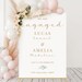 White and Gold Engagement Party Sign Template, Printable Engagement ...