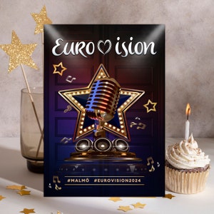 Eurovision Party Sign Template, Printable Eurovision Song Contest Party ...