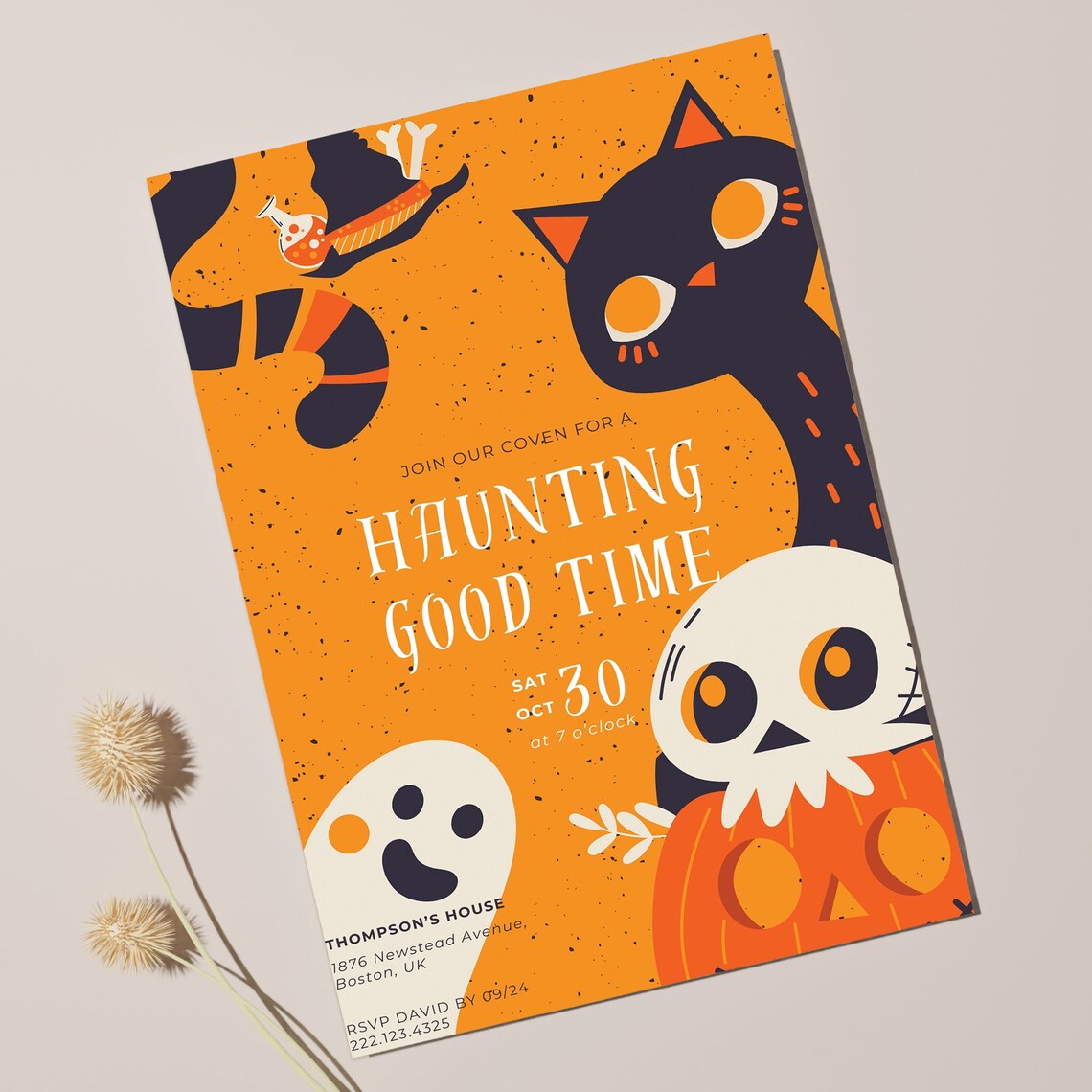 Spooktacular Halloween Party Invitation Template Printable Customizable ...