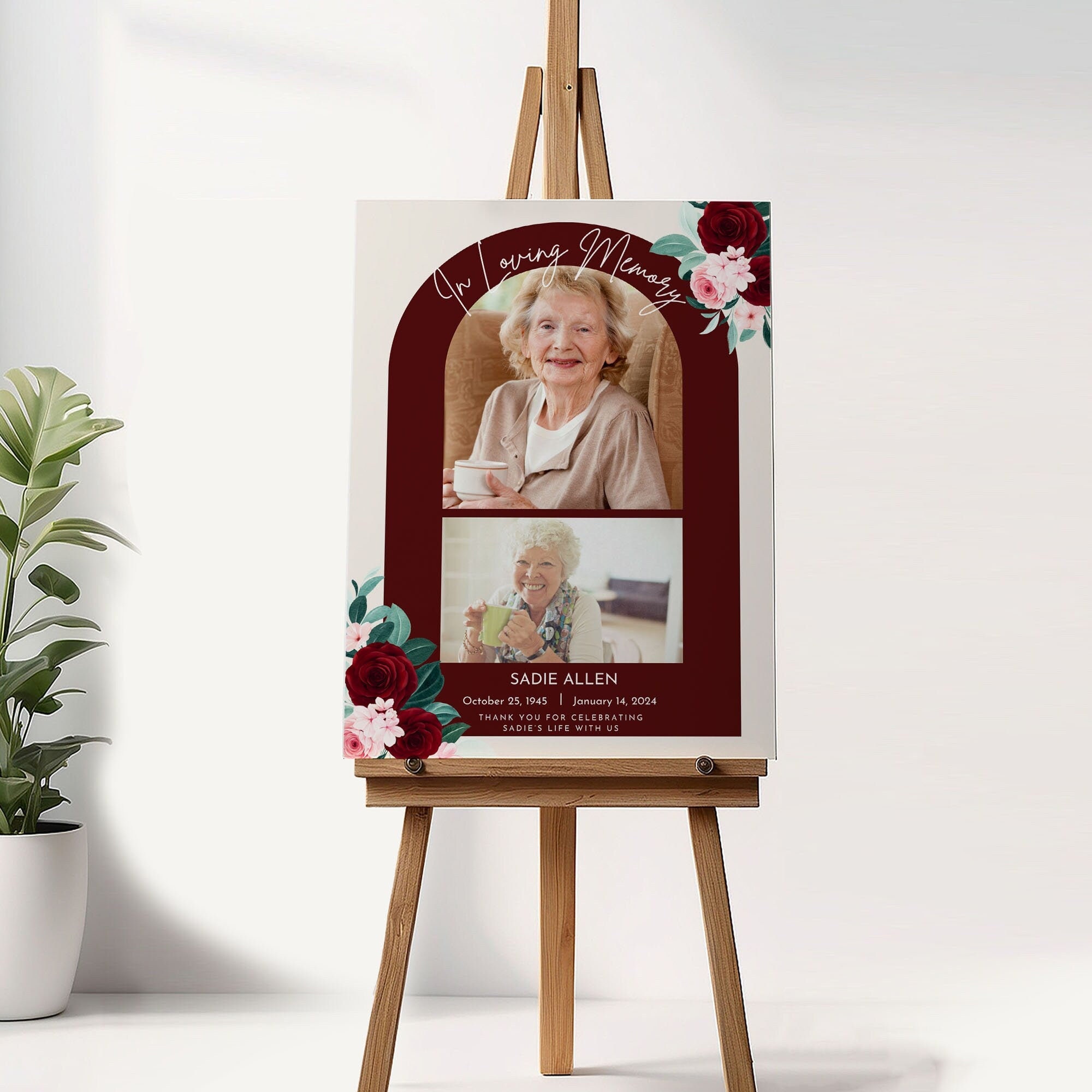 Editable Funeral Sign Template in Loving Memory Funeral Sign Funeral ...