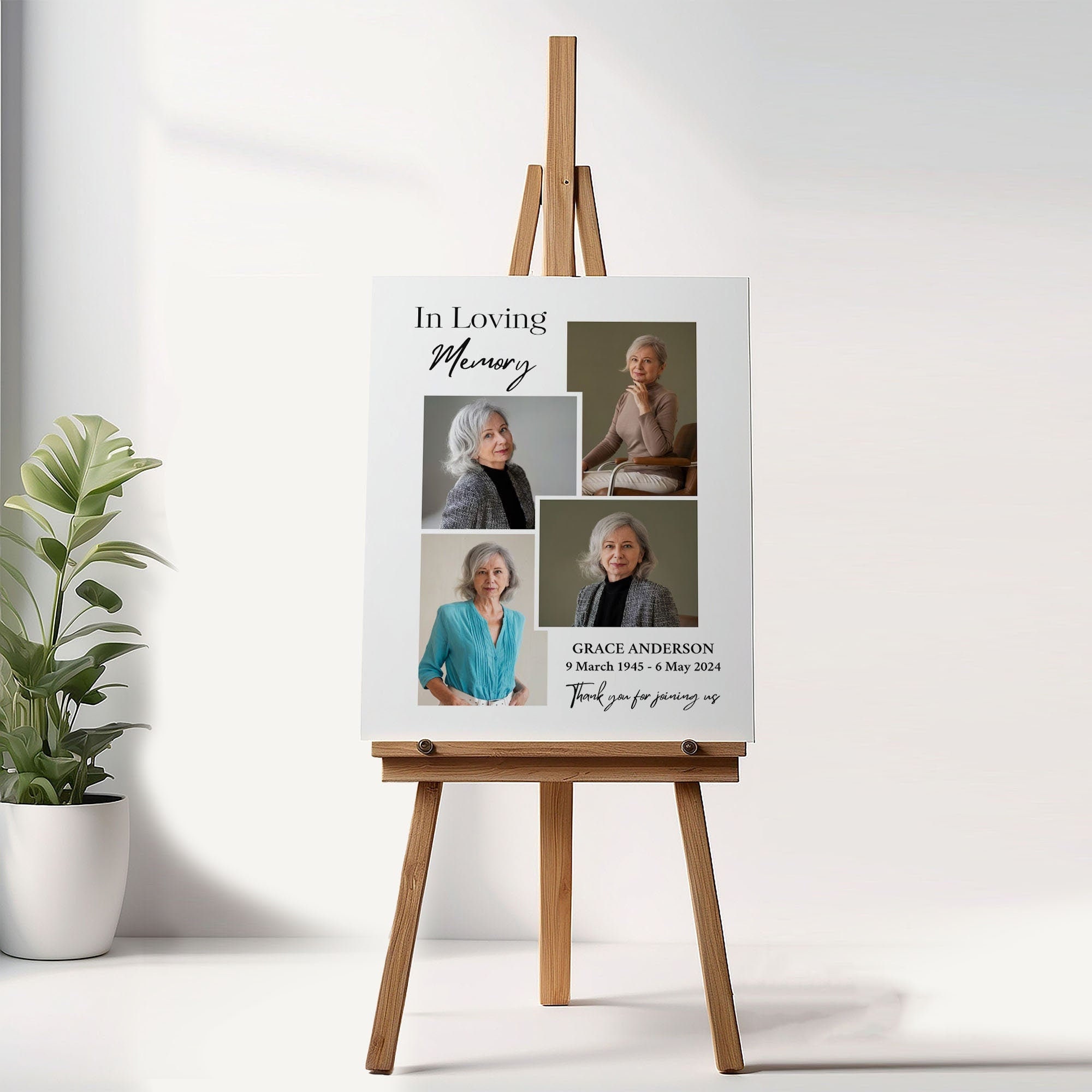 Editable Custom Funeral Welcome Sign Template in Loving Memory Funeral ...