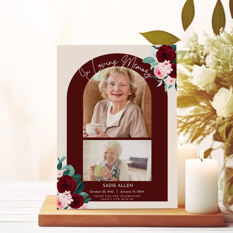 Editable Funeral Sign Template in Loving Memory Funeral Sign Funeral ...