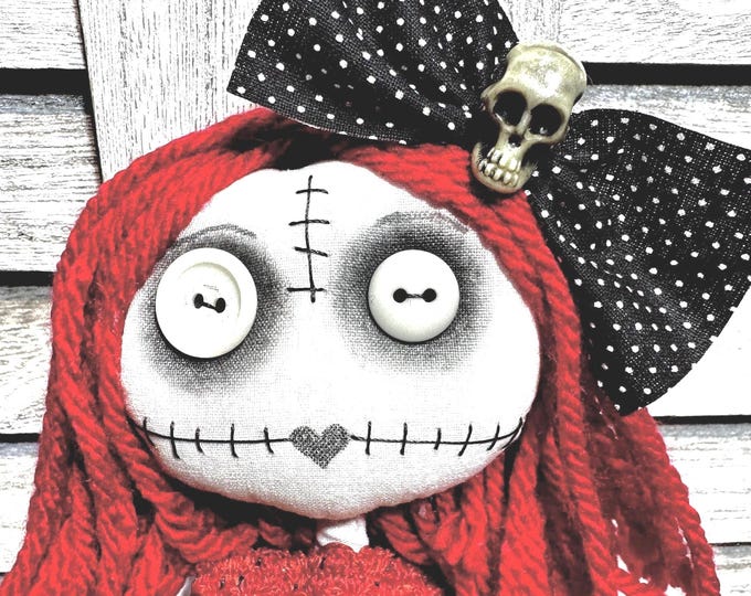 Gothic Doll - Handmade OOAK Unique Design Creepy Cute Art Doll ...