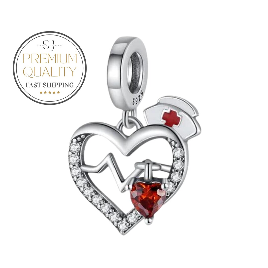 Nurse Charms for Bracelet, 925 Sterling Silver Charm, Hospital Charm ...