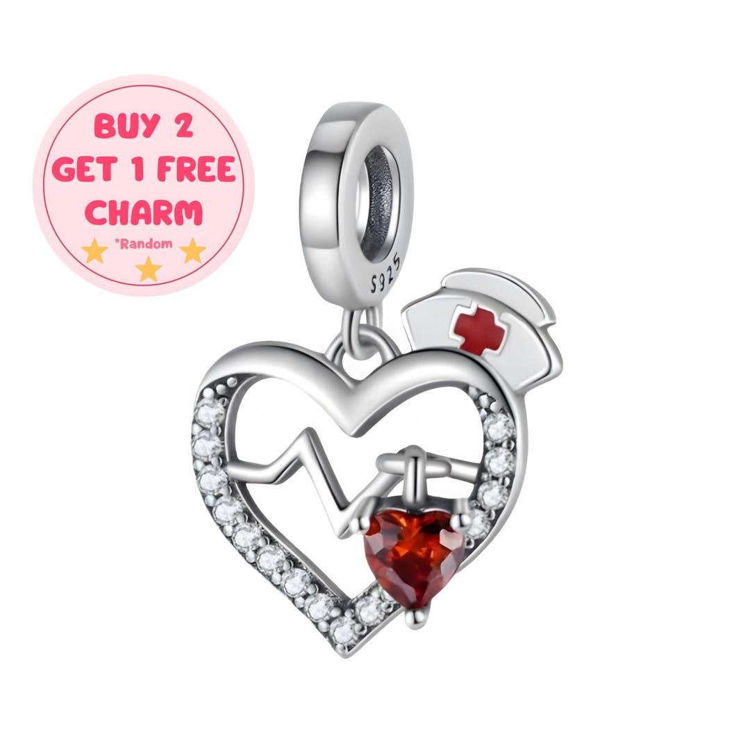 Nurse Charms for Bracelet, 925 Sterling Silver Charm, Hospital Charm ...