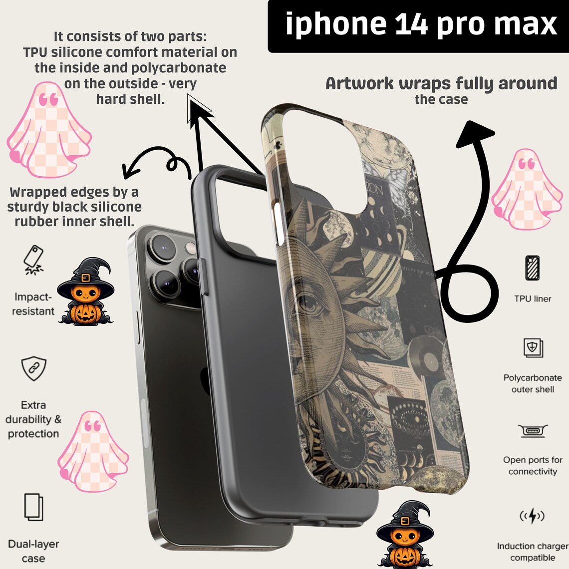 Dark Academia Aesthetic Collage Phone Case Cover, Autumn Phone Case ...