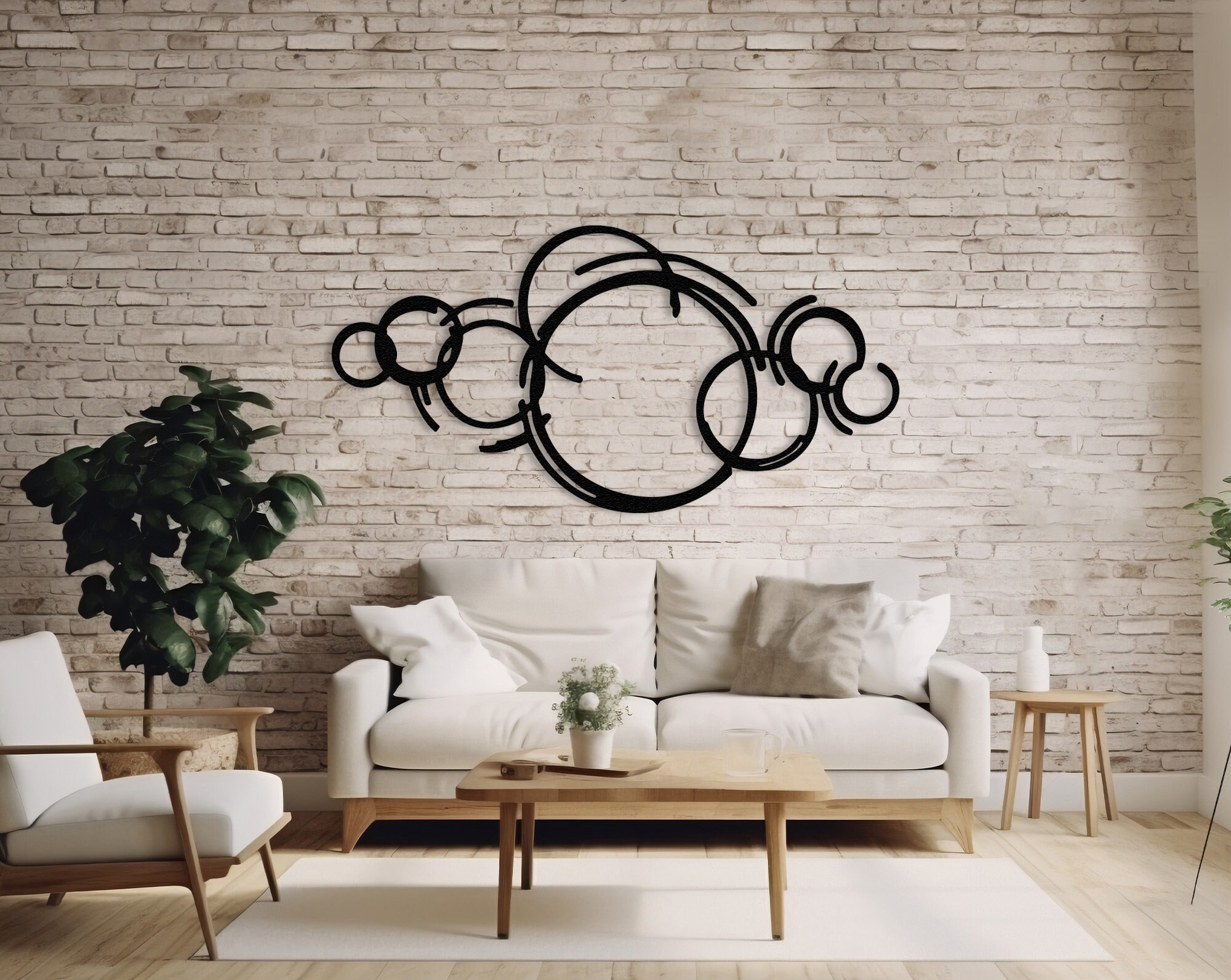 Modern Metal Wall Hanging, Minimalist Line Wall Decor, Modern Wall Art ...