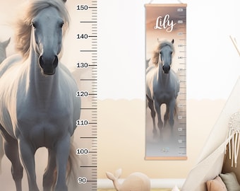 Horse Growth Chart – Custom Canvas Nursery Wall Height Ruler - Etsy