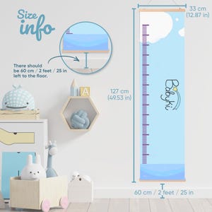 Panda Design Growth Chart, Personalized Height Ruler, Kids Room Decor ...