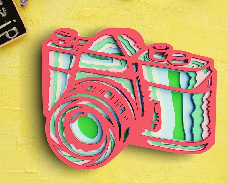 3D Vintage Camera Photography SVG DXF Camera Lens Multilayered Files ...