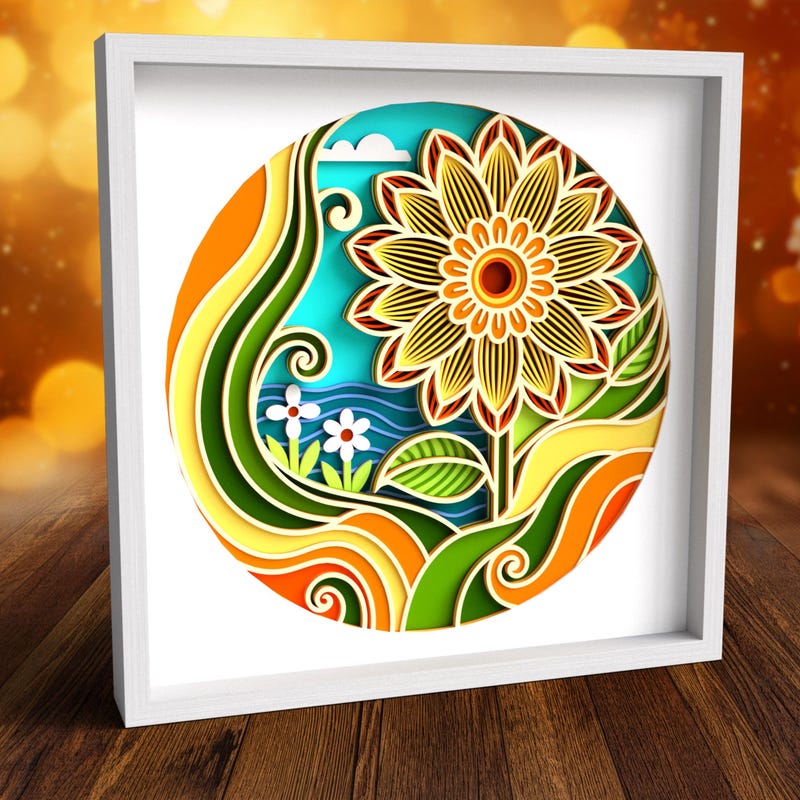 Sunflower Layered File - Etsy