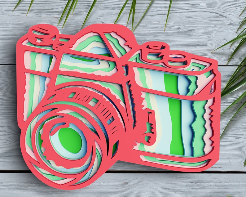 3D Vintage Camera Photography SVG DXF Camera Lens Multilayered Files ...