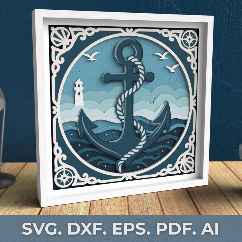 Coastal Paper Shadow Box - Etsy