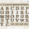 Layered Letter E, Layered Letters SVG, Multi Layer Letters, Letters SVG ...