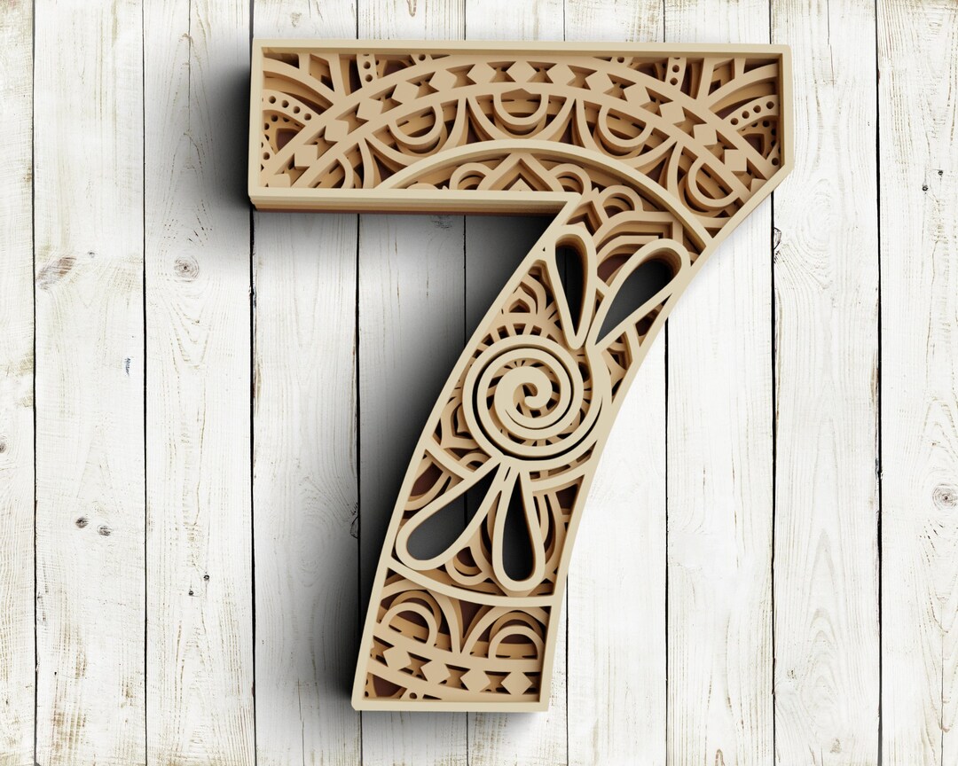 3D Seven Shadow Box SVG 3D Mandala Svg Floral Svg Layered Svg Files for ...