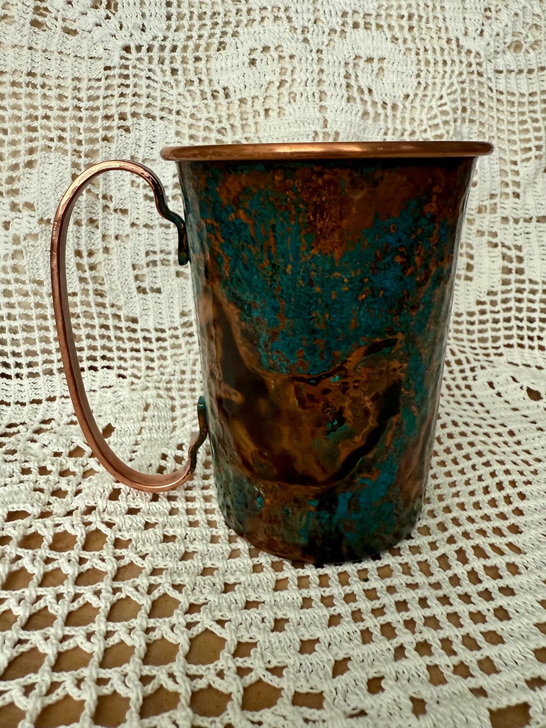 Hand-painted Solid Copper Mug - Santa Clara Del Cobre, Mexico - Etsy