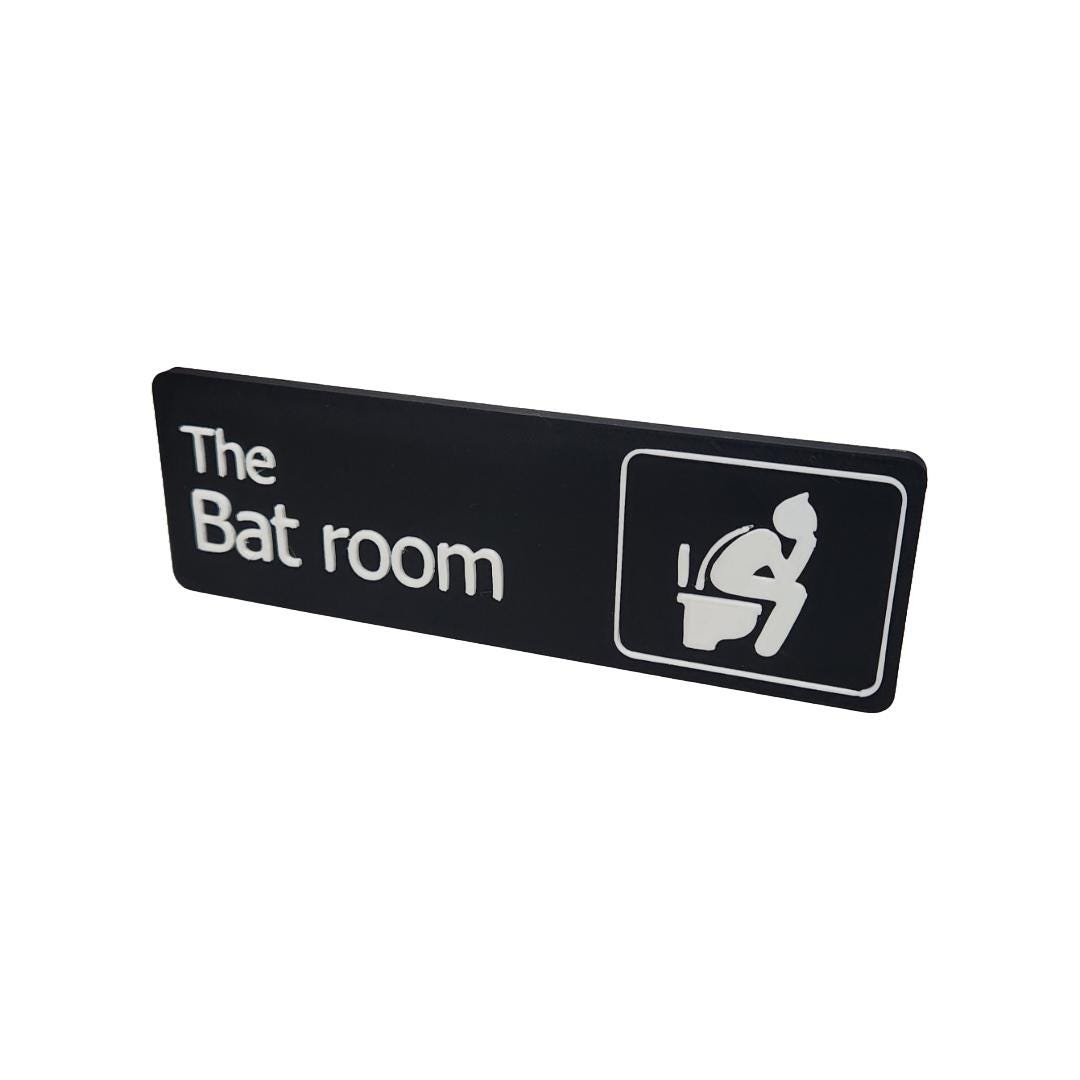 The Bat Room Sign | Funny Superhero Bathroom Decor | Office Wall Art ...