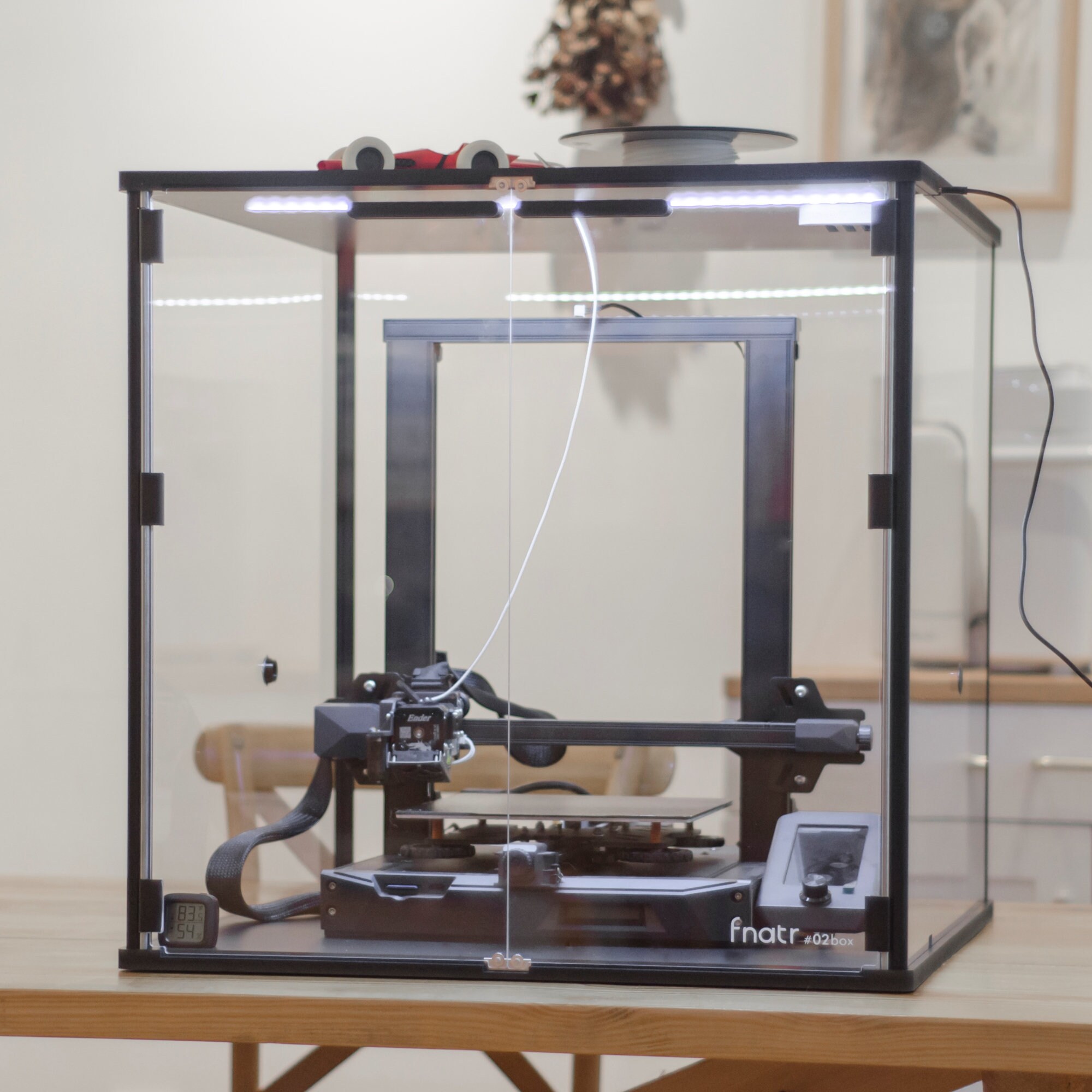 Handmade Acrylic 3D Printer Enclosure With LED Exhaust Fan for Creality ...