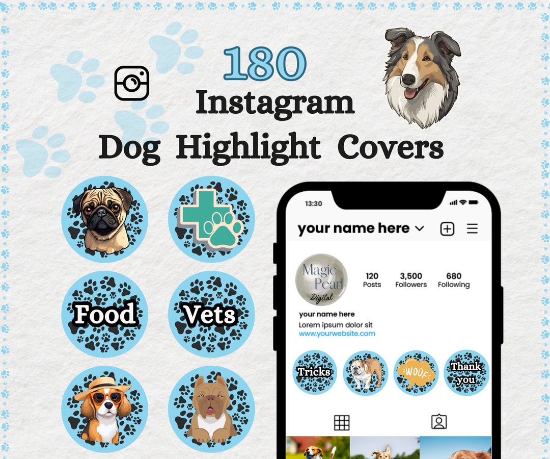 Dog Instagram Highlight Covers, Pet Cover Icons, Instagram Highlights ...