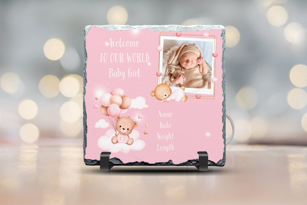 New Arrival and Baby Shower Personalised Photo Slates Made to Order - Etsy