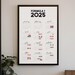 F1 2025 Race Day Calendar Poster - Flags - Digital Download - Etsy