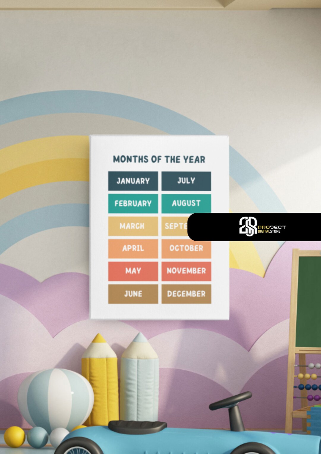 Months of the Year Printable, Educational Posters, Kindergarten Poster ...