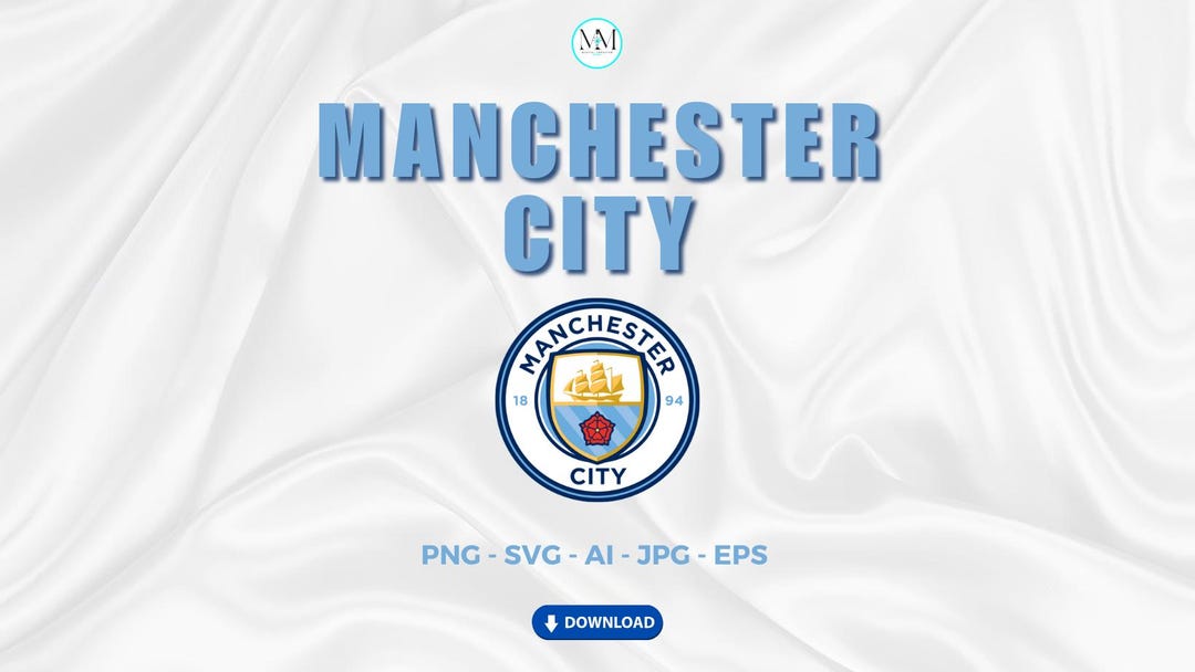 Manchester City FC Logo Vector Sticker for Cricut Digital Download In ...