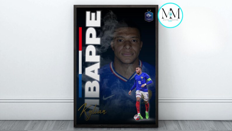 Kylian Mbappe Poster, National France, Digital Download, French ...