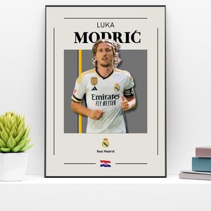 Luka Modric Poster, Real Madrid, Football Print , Football Poster ...