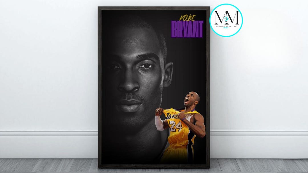 Kobe Bryant Poster, LA Lakers Print, Kobe Fan Gift, Black Mamba Tribute ...