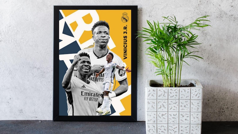 Vinicius Junior POSTER , Digital Download, Real Madrid, Soccer Print ...