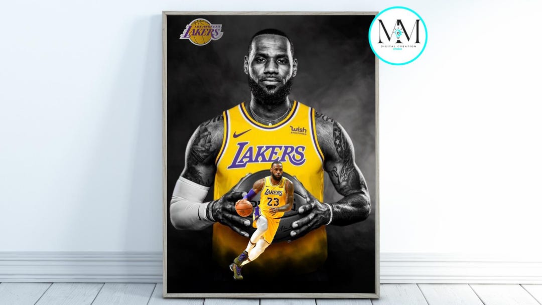Lebron James Poster, LA Lakers, Art Print, Basketball Poster, NBA ...