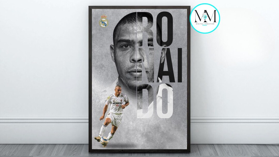 Ronaldo Poster, Ronaldo Phenomenon, Digital Download, Real Madrid ...