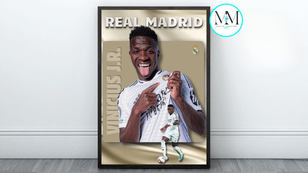 Vinicius Junior POSTER , Digital Download, Real Madrid, Soccer Print ...