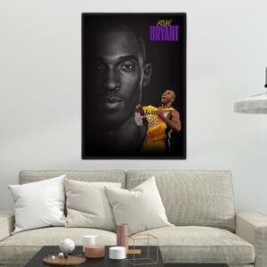 Kobe Bryant Poster, LA Lakers Print, Kobe Fan Gift, Black Mamba Tribute ...