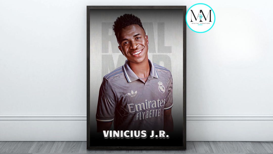 Vinicius Junior POSTER , Digital Download, Real Madrid, Soccer Print ...