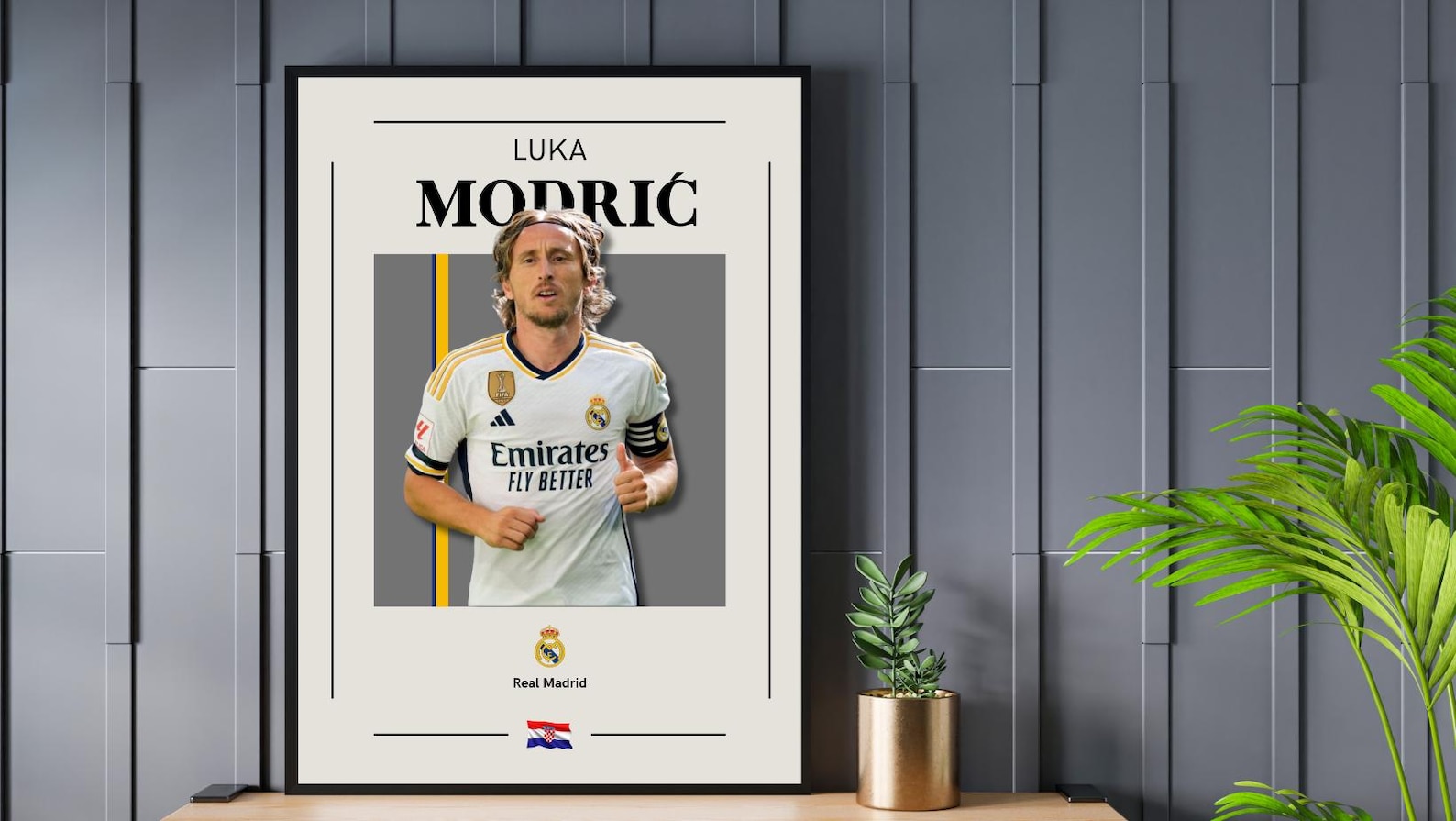 Luka Modric Poster, Real Madrid, Football Print , Football Poster ...