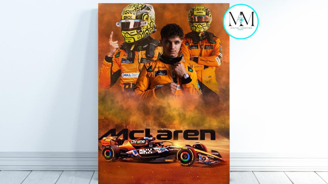 Lando Norris Poster, F1 Racing Poster, F1 Fan Gift, Formular One Poster ...