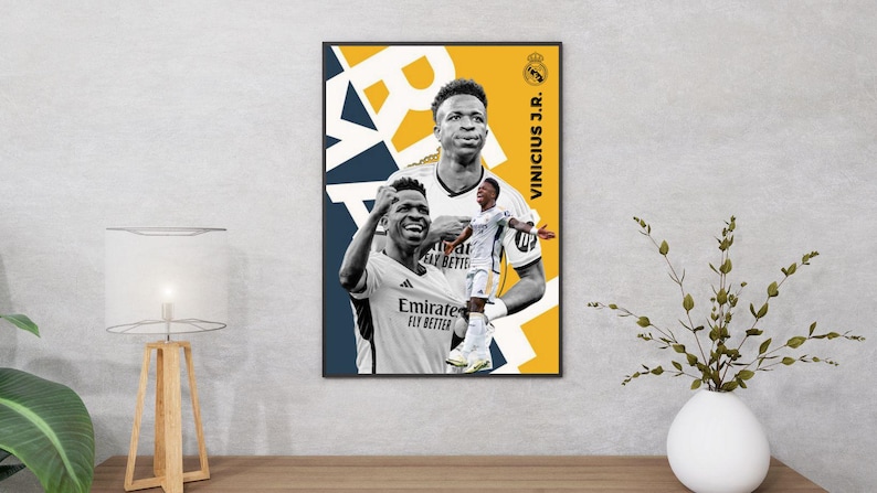 Vinicius Junior POSTER , Digital Download, Real Madrid, Soccer Print ...