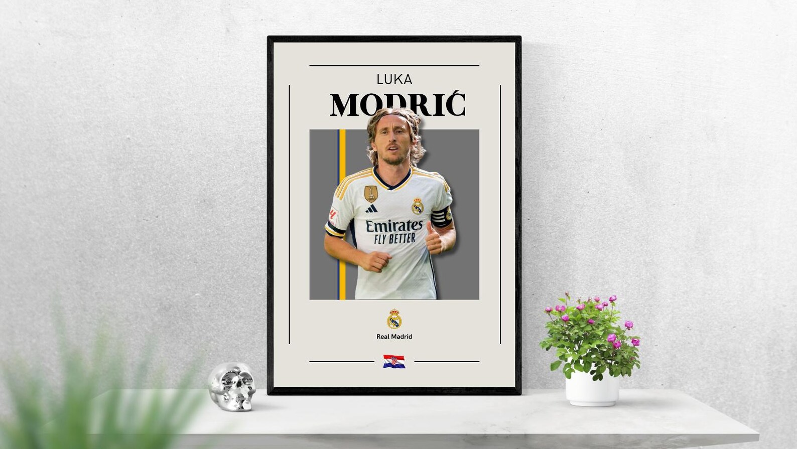 Luka Modric Poster, Real Madrid, Football Print , Football Poster ...