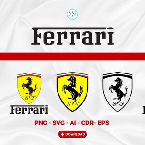 FERRARI Logo, Digital File Png , Svg , Eps ,cdr, Ai , Download Only ...