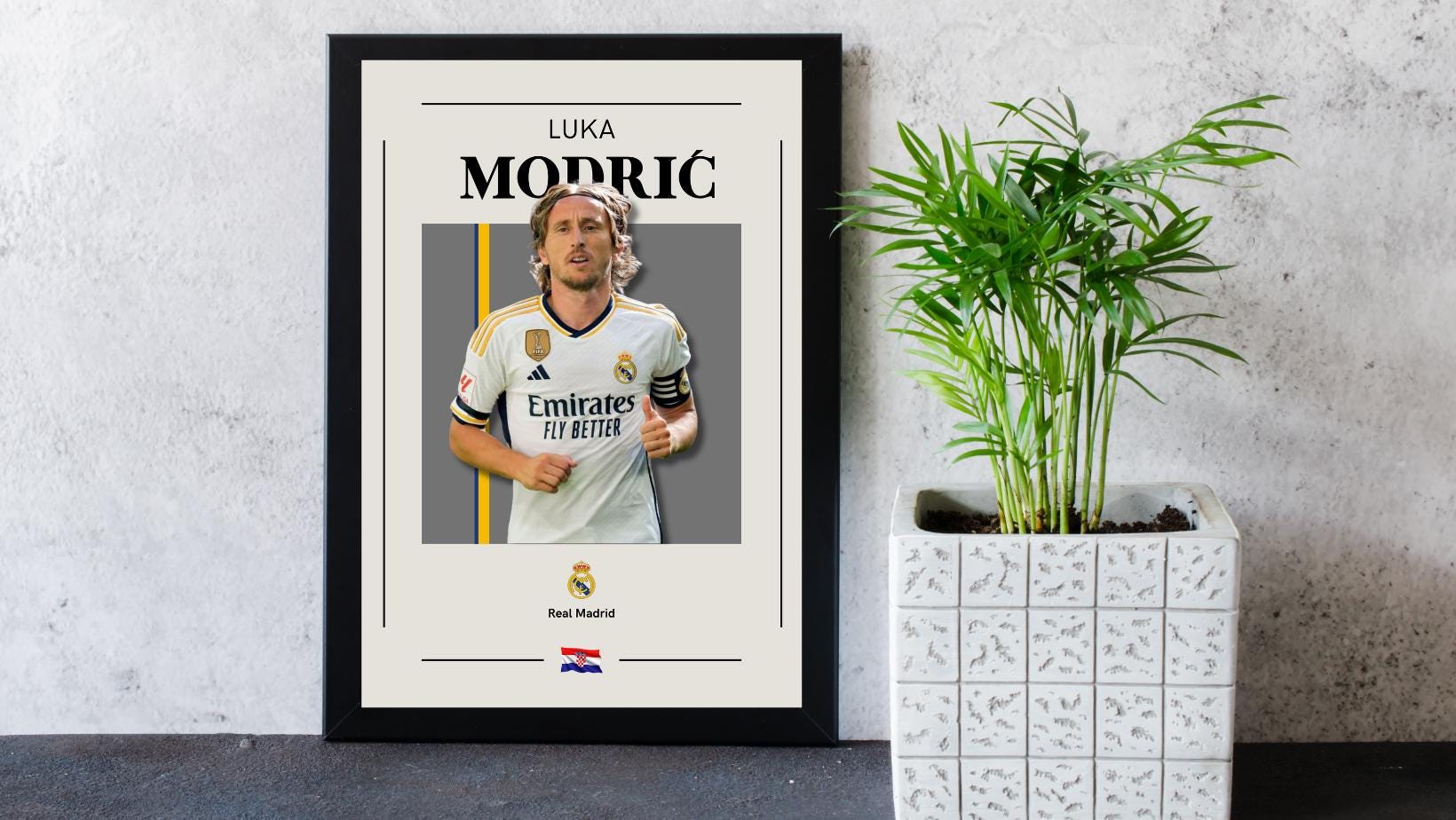 Luka Modric Poster, Real Madrid, Football Print , Football Poster ...