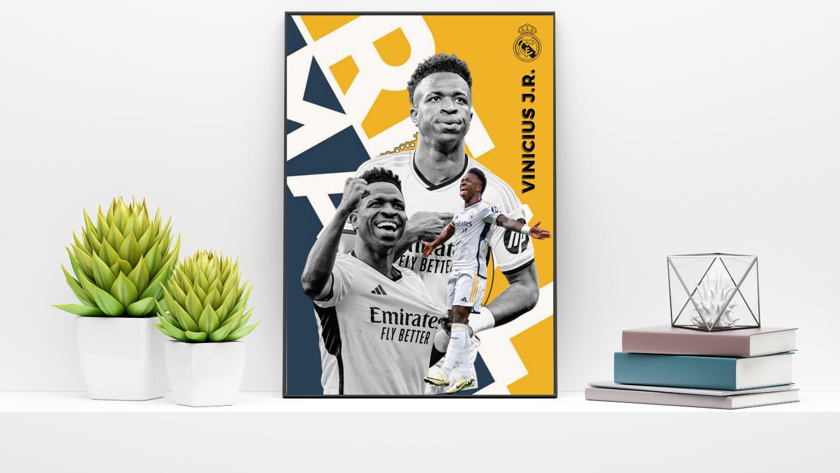 Vinicius Junior POSTER , Digital Download, Real Madrid, Soccer Print ...